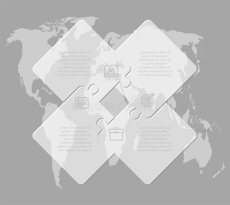 Transparent Diagram Infographic Process on 4 Steps Stock Vector ...