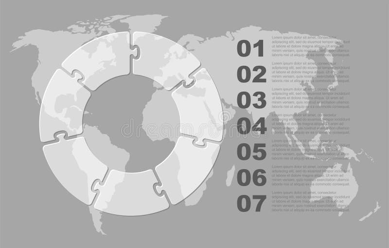 Transparent Diagram Infographic Process on 7 Steps Stock Vector ...