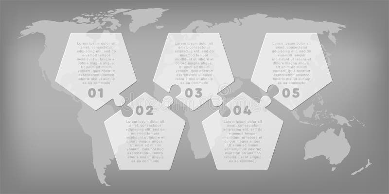 Transparent Diagram Infographic Process on 5 Steps Stock Illustration ...
