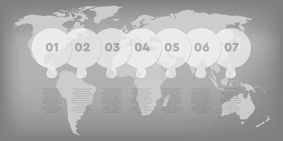 Transparent Diagram Infographic Process on 7 Steps Stock Illustration ...