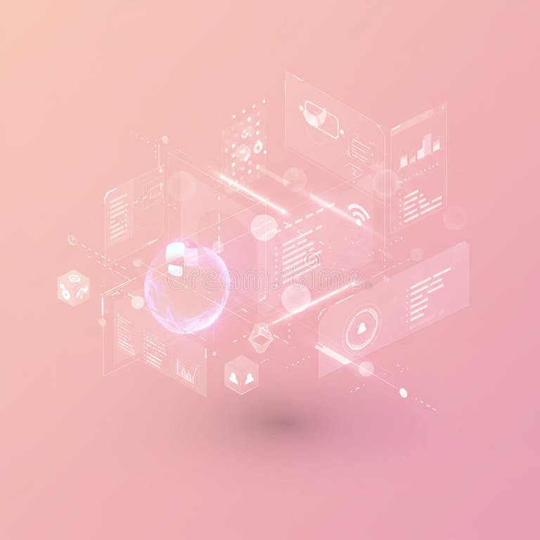 Transparent Digital Interface with Floating Panels Displays Data ...