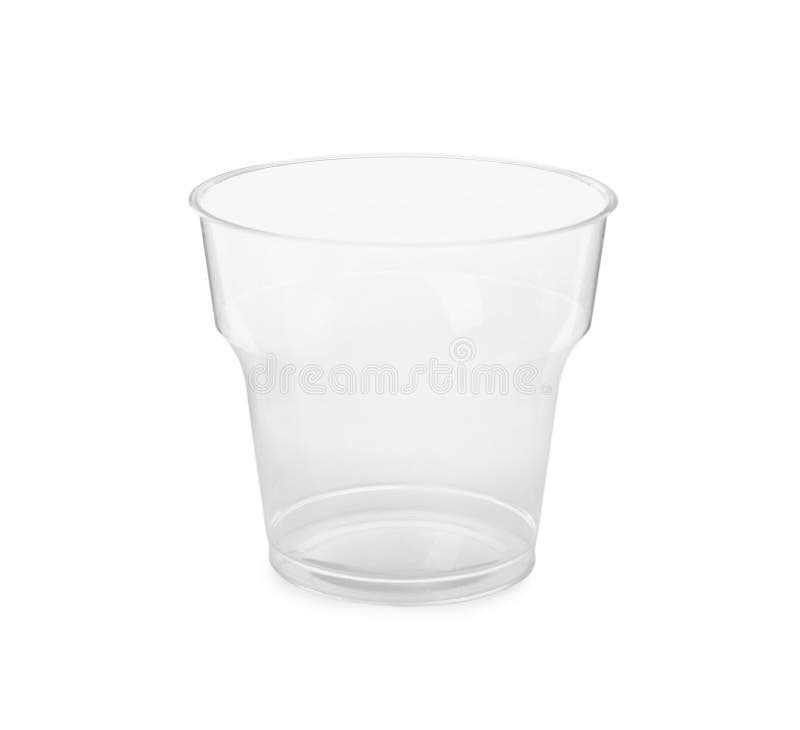 Transparent Disposable Plastic Cup Isolated on White Stock Image ...