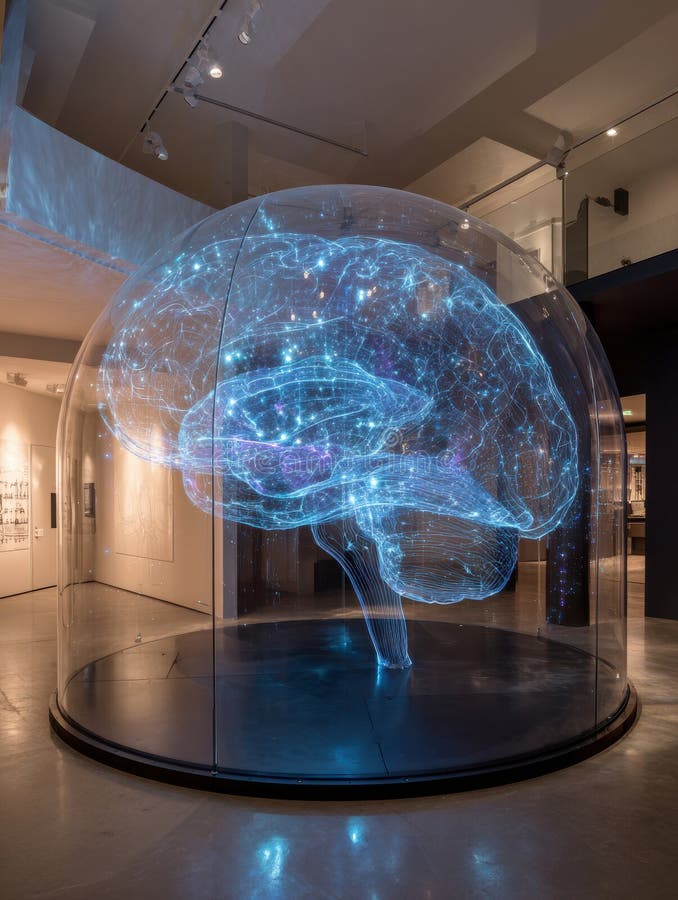 Transparent Dome Displays Brain Model with Data Projections and Open ...