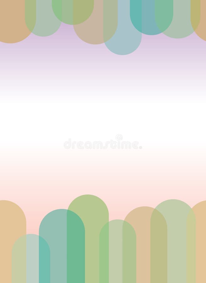 Transparent Dome Shape Top and Bottom Border Stock Illustration ...