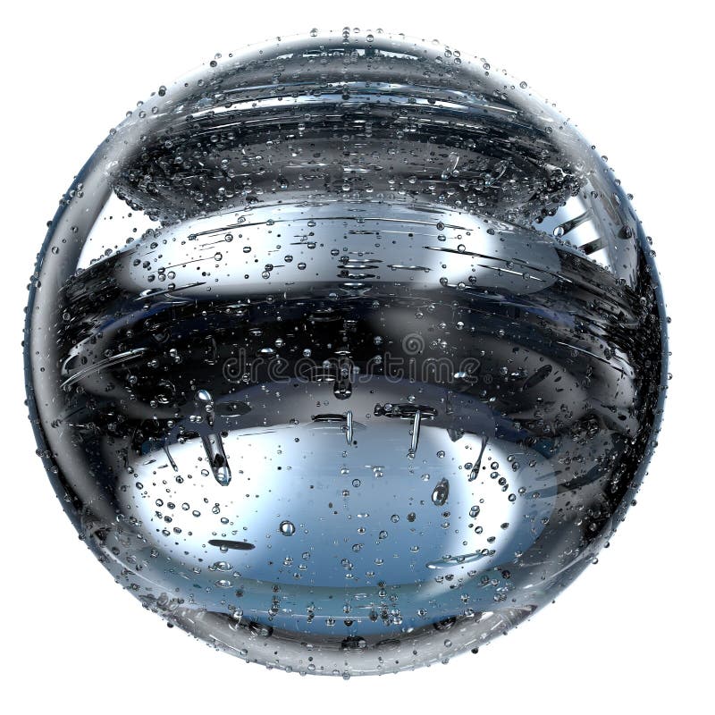 Transparent Dramatic Water Drop Reflection and Refraction Isolated 3D ...