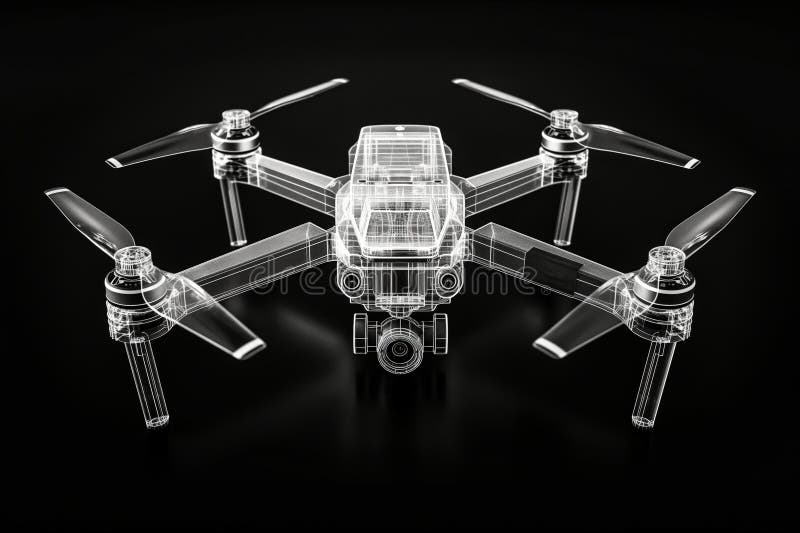 Transparent Drone Design Concept Stock Image - Image of engineering ...