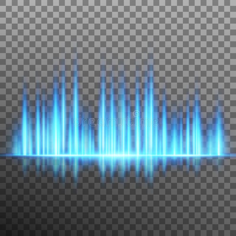 Transparent Effect of Northern Aurora with Reflection. EPS 10 Vector ...