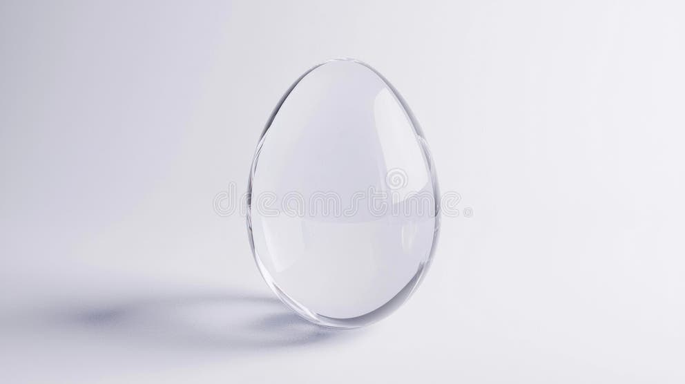 A Transparent Egg-shaped Object with a Smooth Surface and a Slight ...