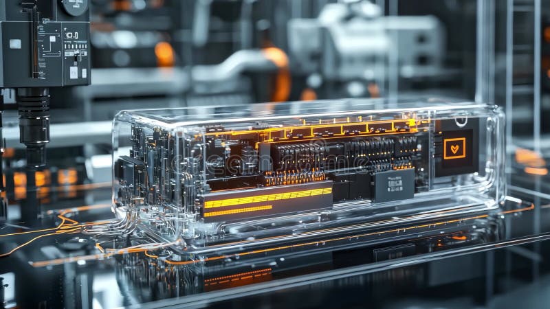 Transparent Electronic Device Internal Structure Showcase Stock Video ...