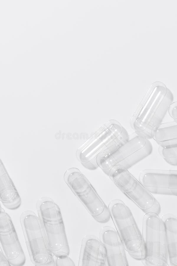 Transparent Empty Gelatin Capsules Background Stock Photo - Image of ...