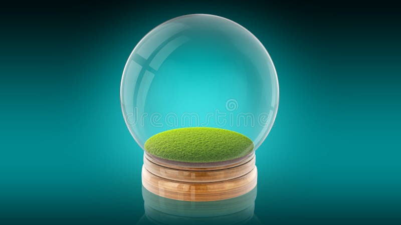 Transparent Empty Isolated Sphere Ball with Space. 3D Rendering. Stock ...