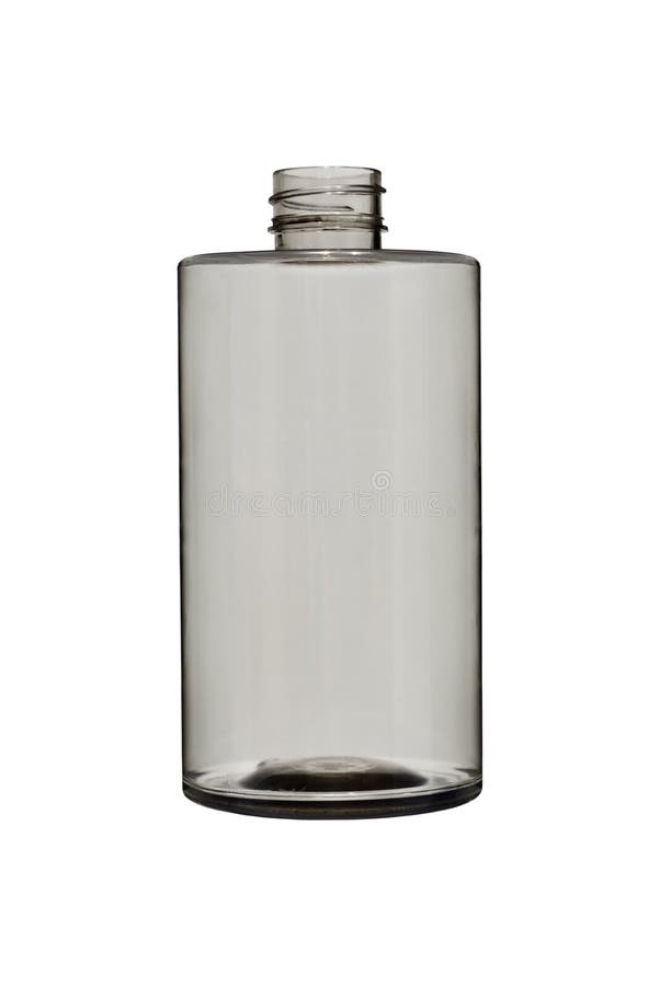 Transparent Empty Plastic Bottle without Lid for Liquids. Isolated on a ...