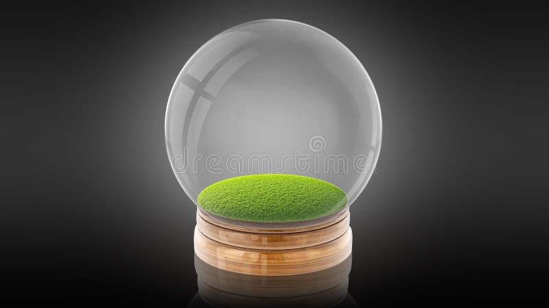 Transparent Empty Sphere Ball with Space. 3D Rendering. Stock ...