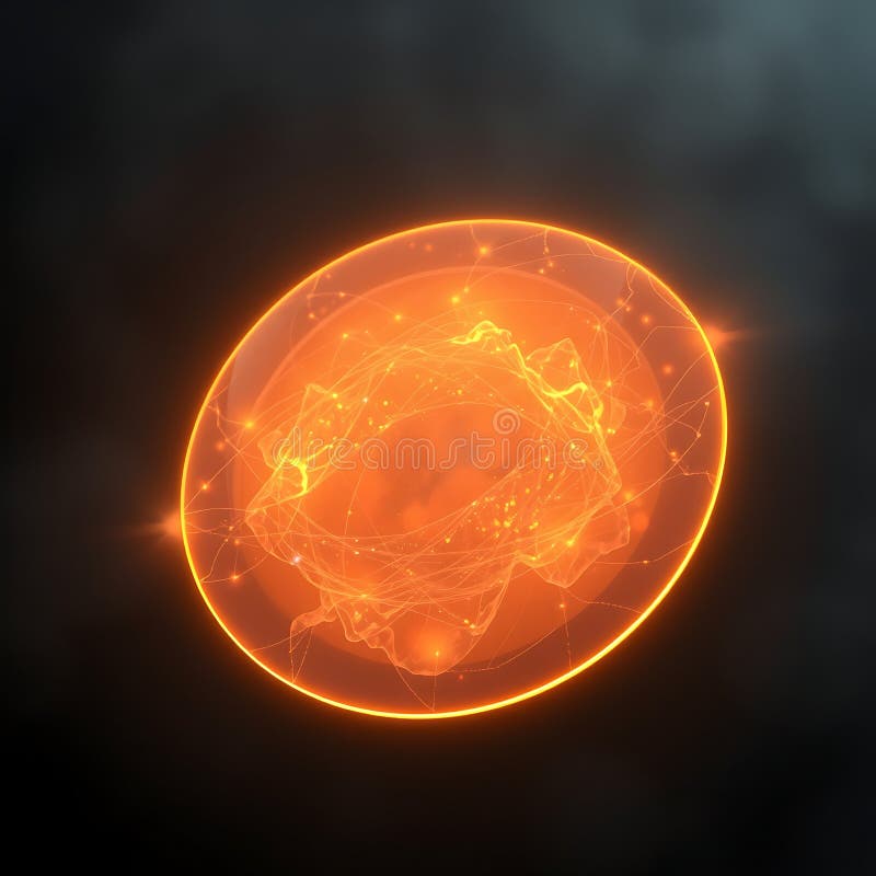 A Transparent Energy Shield with Glowing Edges Hovering in Mid Air ...