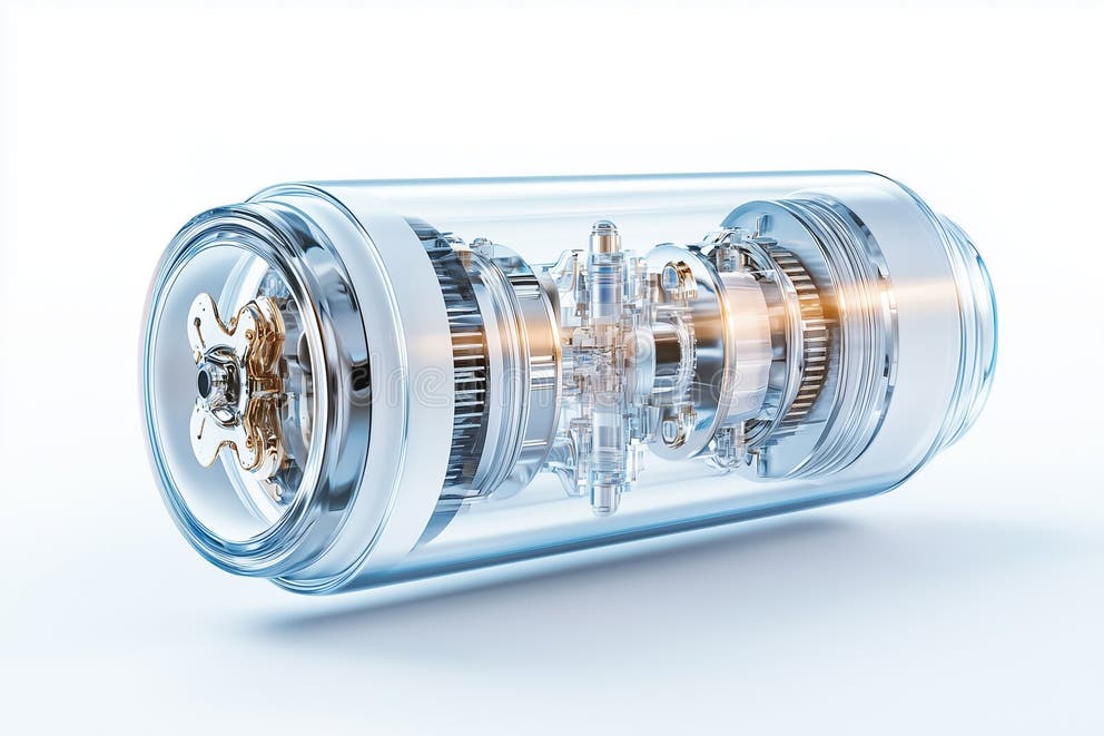 Transparent Engine Component Revealing Intricate Mechanical Design and ...