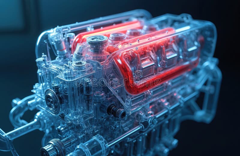 Transparent Engine Model Highlights Internal Combustion System Core ...