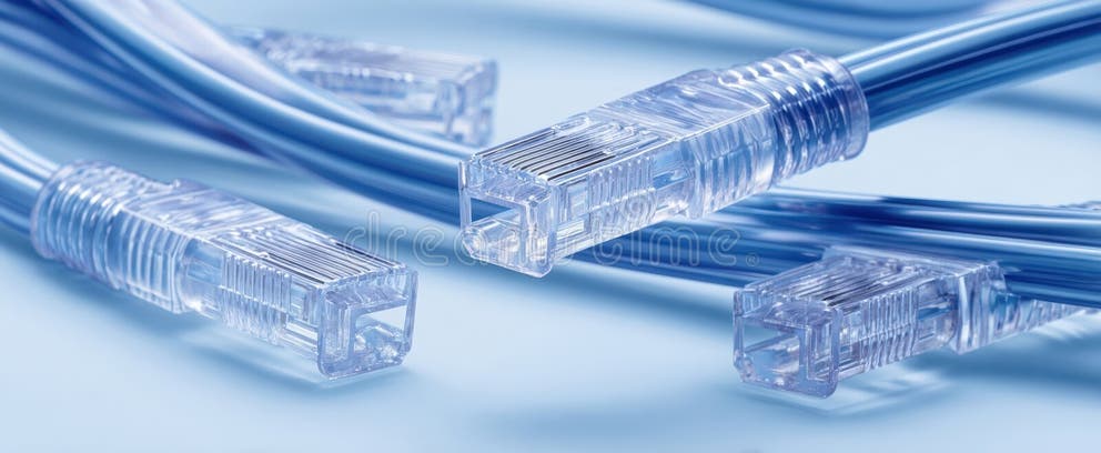 The Transparent Ethernet Cables Showcasing Modern Digital Connectivity ...