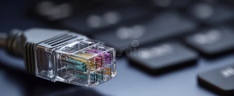 The Transparent Ethernet Connector Resting on a Modern Computer ...