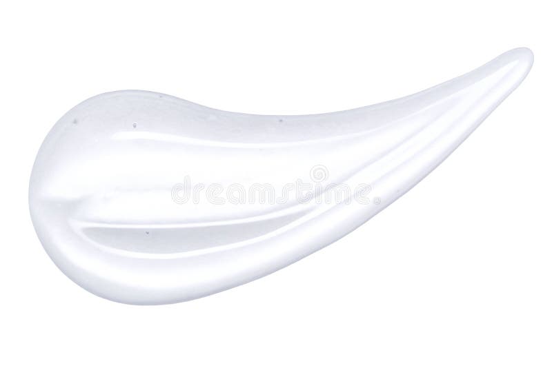 Transparent Face Gel is Isolated on White. a Sample of Cosmetics. Gel ...
