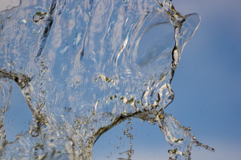Transparent Falling Water Vertical Flows, Close Up Stock Photo - Image ...