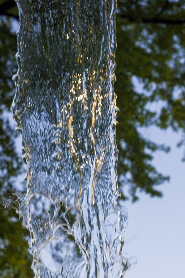 Transparent Falling Water Vertical Flows, Close Up Stock Photo - Image ...