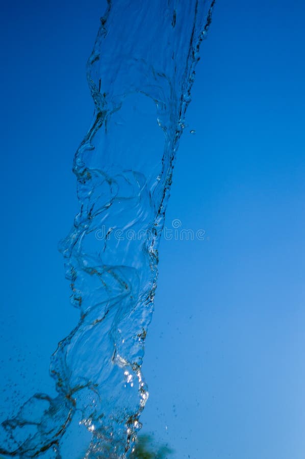 Transparent Falling Water Vertical Flows, Close Up Stock Image - Image ...