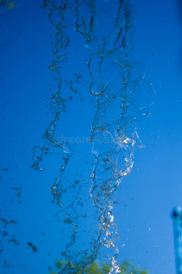 Transparent Falling Water Vertical Flows, Close Up Stock Photo - Image ...