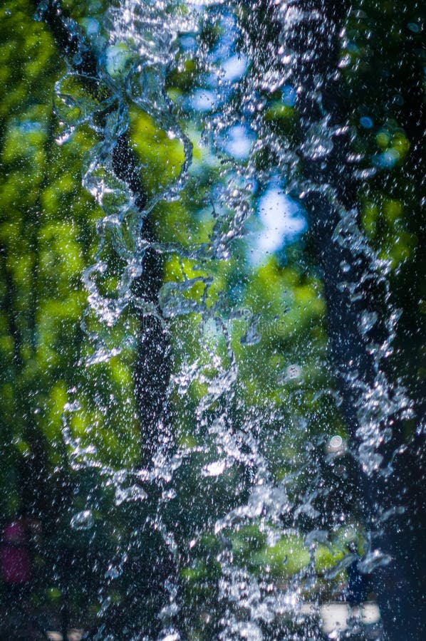 Transparent Falling Water Vertical Flows, Close Up Stock Image - Image ...