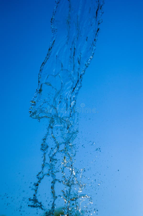 Transparent Falling Water Vertical Flows, Close Up Stock Image - Image ...