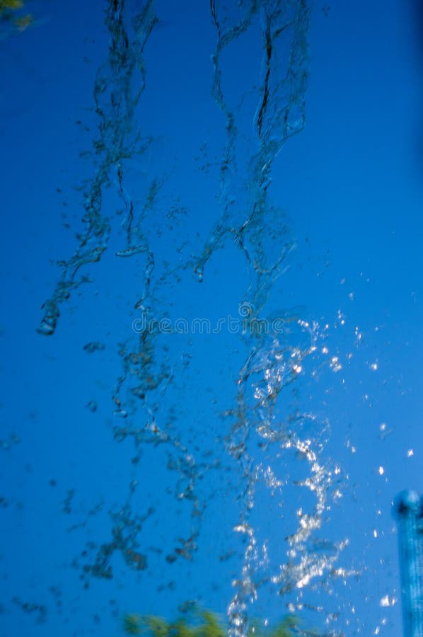 Transparent Falling Water Vertical Flows, Close Up Stock Image - Image ...