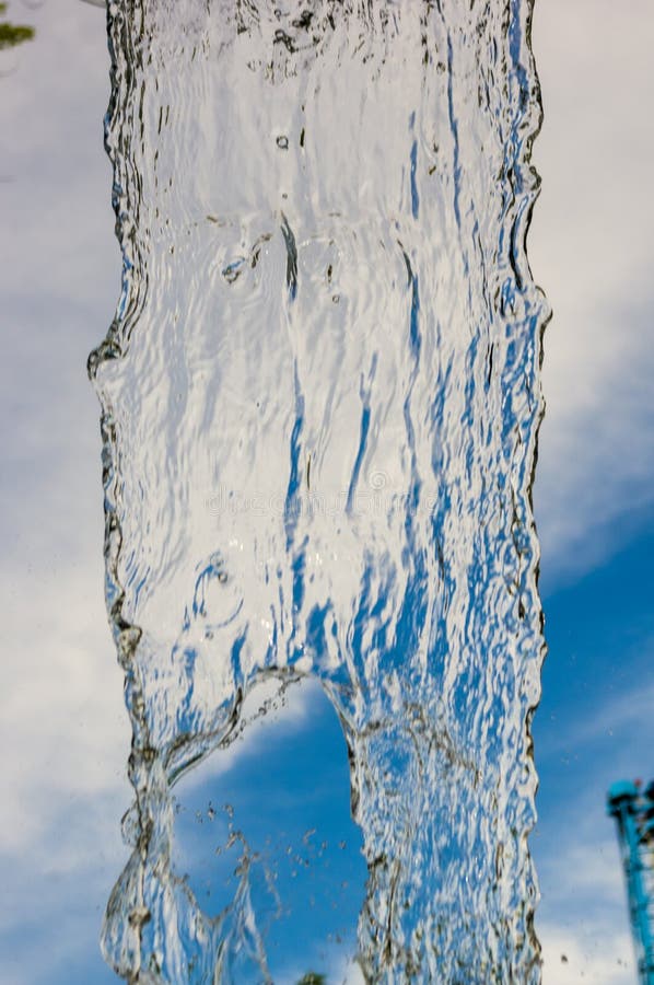 Transparent Falling Water Vertical Flows, Close Up Stock Photo - Image ...