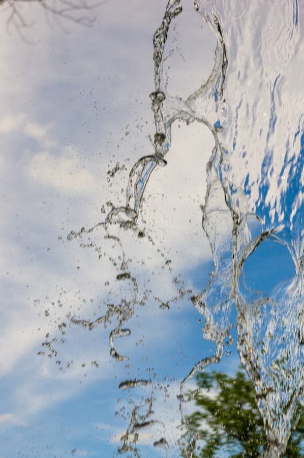 Transparent Falling Water Vertical Flows, Close Up Stock Photo - Image ...