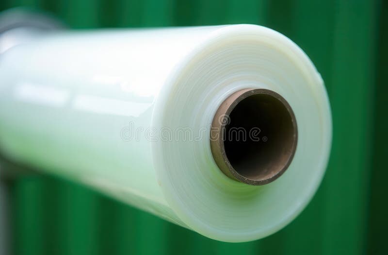 Transparent Film Roll Ready for Packaging and Crafting Tasks in a ...