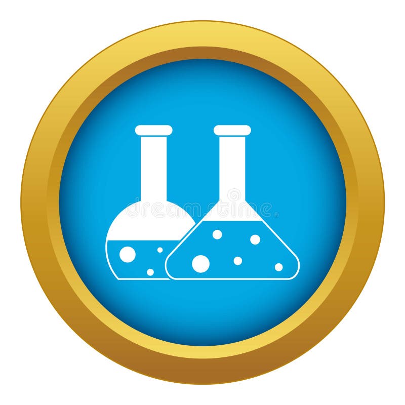 Transparent Flasks Icon Blue Vector Isolated Stock Vector ...