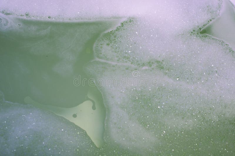 Transparent Foam from the Detergent that Floats on Top of the Water ...
