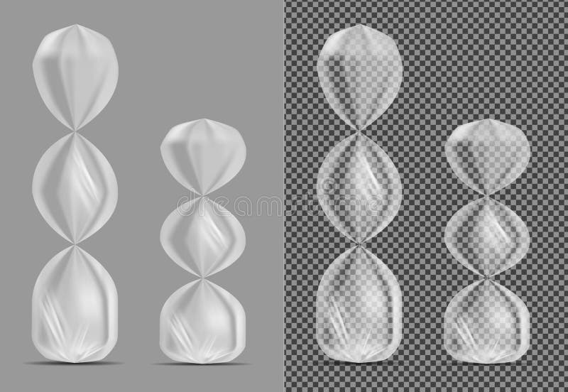 Transparent Foil or Paper Packaging. Sachet for Candy Stock Vector ...