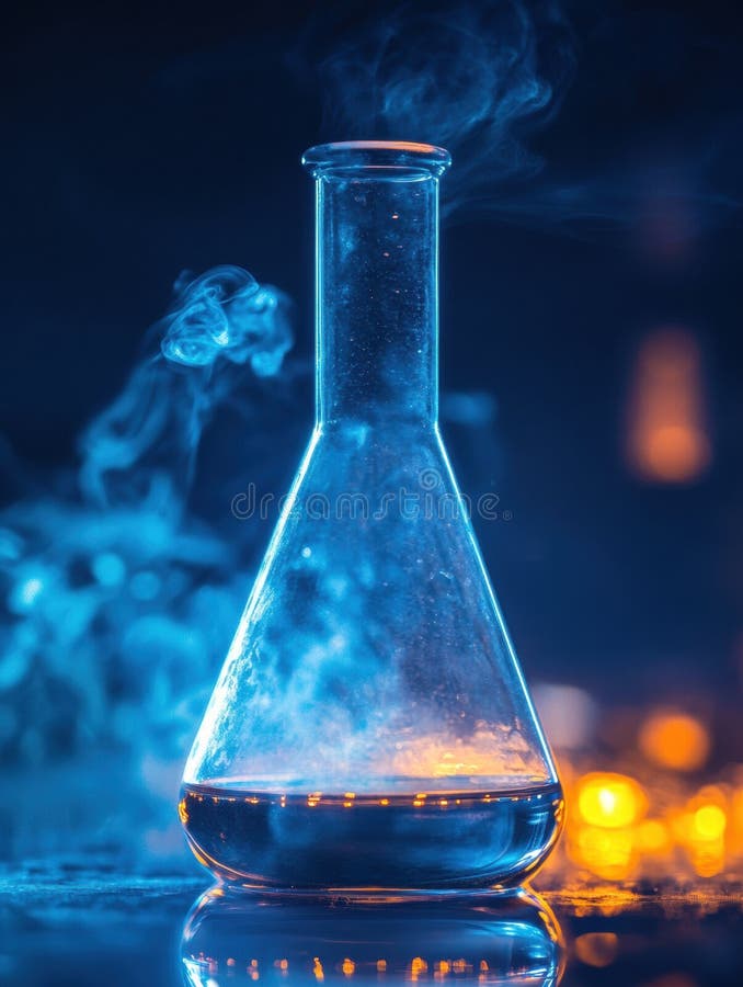 Transparent Gas in Laboratory Beaker Showcases Molecular Interactions ...