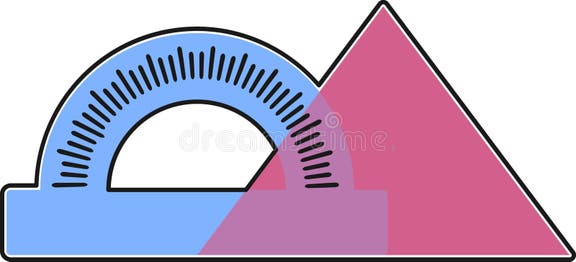 Transparent Geometry Math Protractor Stock Vector - Illustration of ...