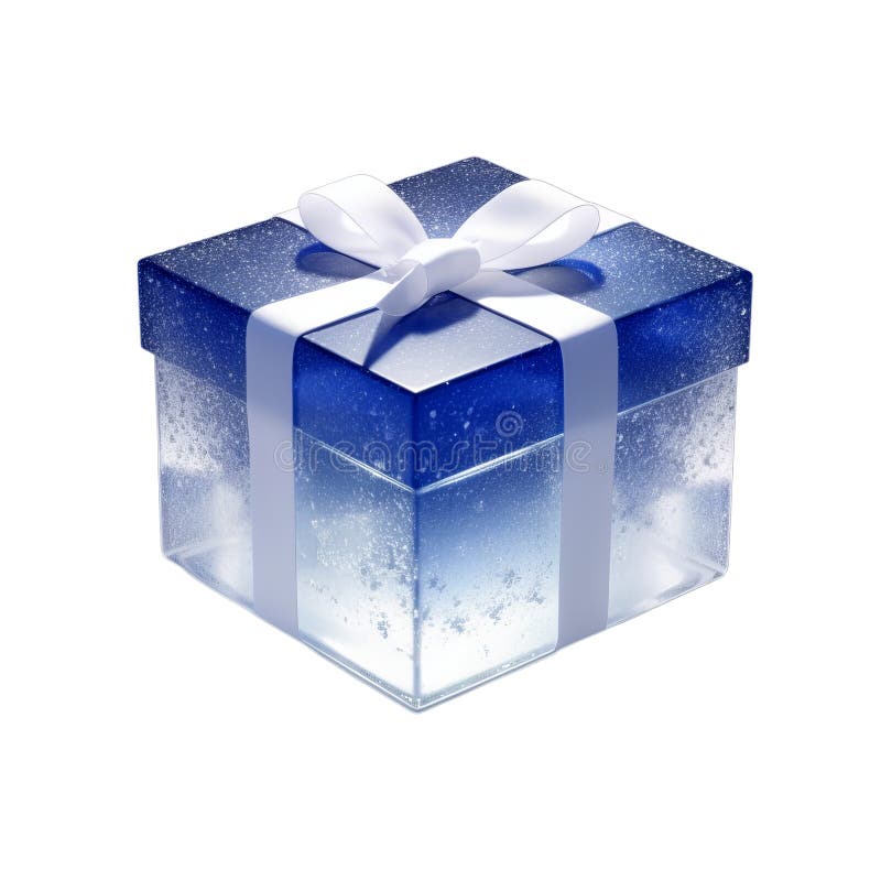 Transparent Gift Box with White Ribbon Stock Illustration ...