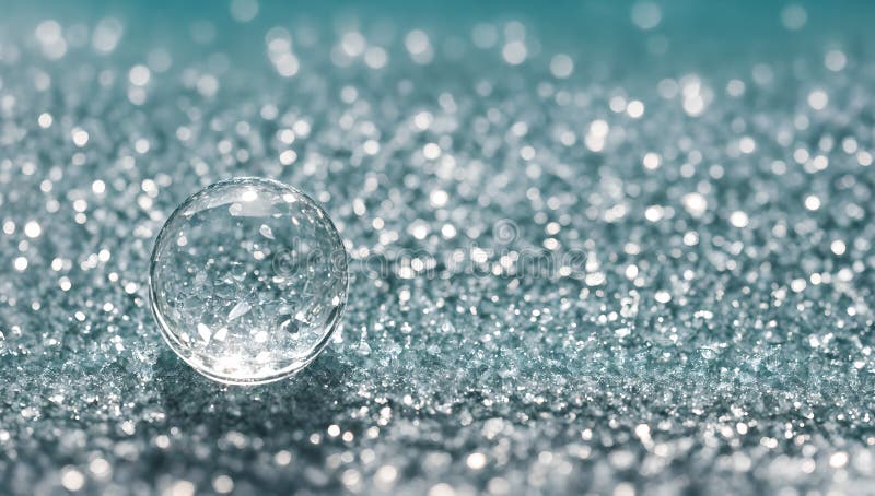 Transparent Glass Ball Standing on Small Fragments Stock Photo - Image ...