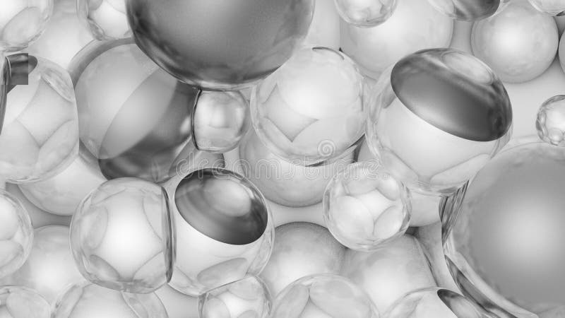 Transparent Glass Balls. Abstract Background Stock Illustration ...