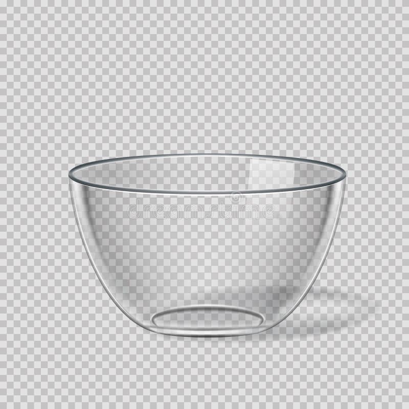 Transparent Glass Bowl on Transparency Background. Stock Vector ...