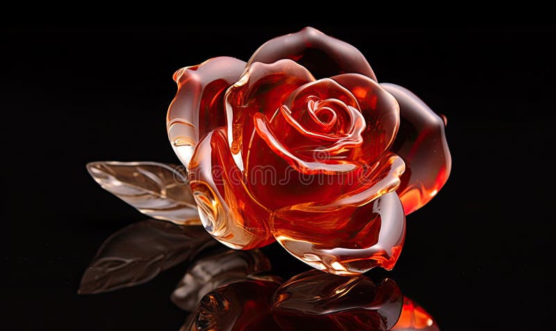 A Transparent Glass Container Showcases Delicate Rose Flowers Creating ...