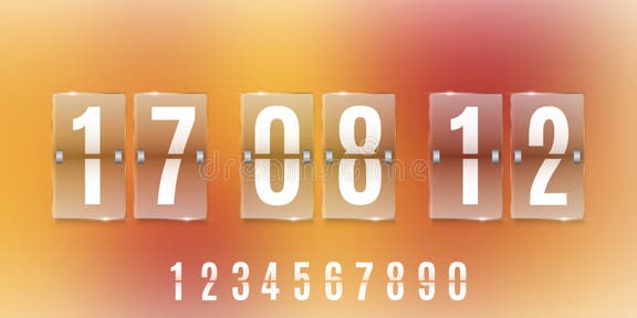 Transparent Glass Countdown Timer Isolated. Vector Stock Vector ...