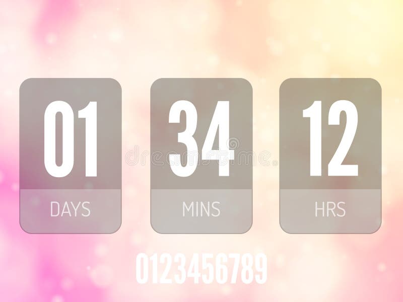 Transparent Glass Countdown Timer Isolated. Vector Stock Vector ...
