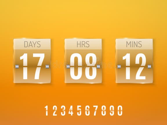 Transparent Glass Countdown Timer . Vector Stock Vector - Illustration ...