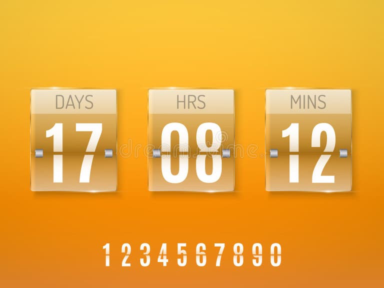 Transparent Glass Countdown Timer . Vector Stock Vector - Illustration ...