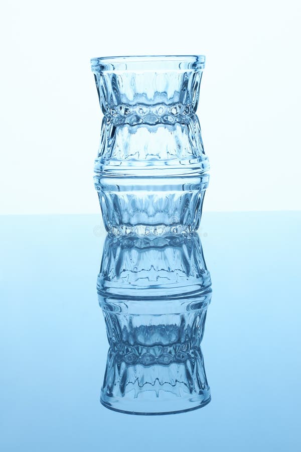 Transparent glass cups. stock image. Image of dinnerware - 190594645
