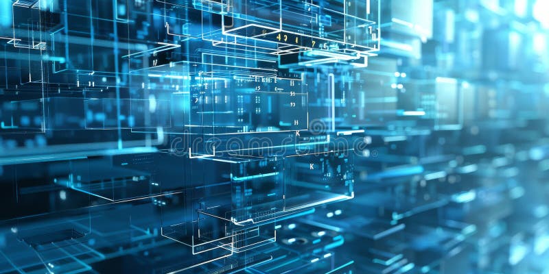 Transparent Glass with Embedded Blue Circuitry Designs: Bold and Techy ...