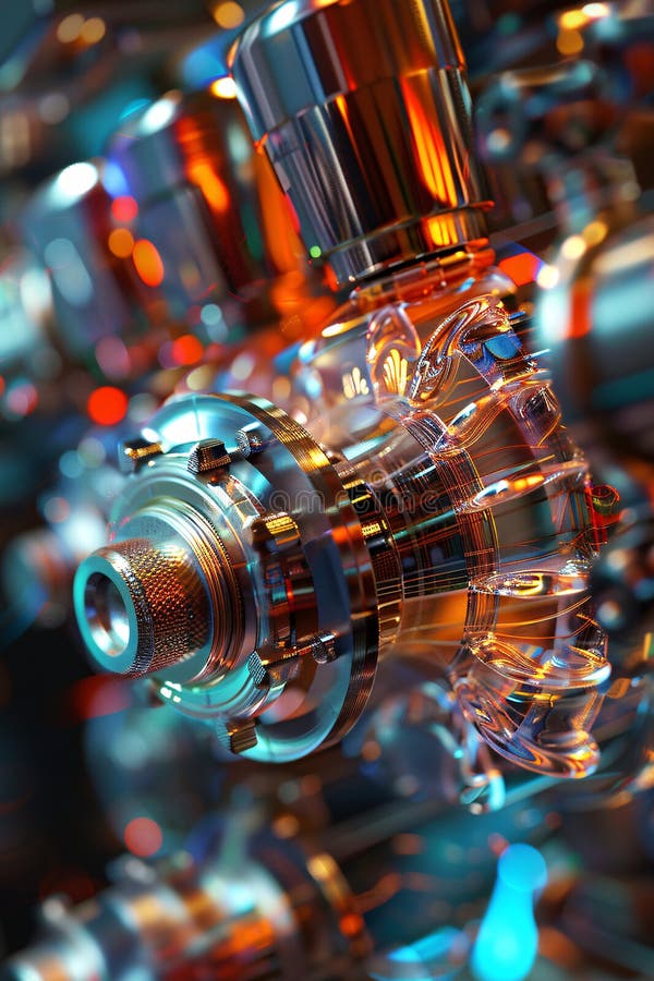 Transparent Glass Engine Visualization Glass-Constructed Automobile ...